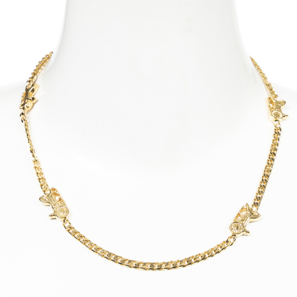 Céline | Jewelry | Celine Horse And Carriage Chain Necklace In Gold ...